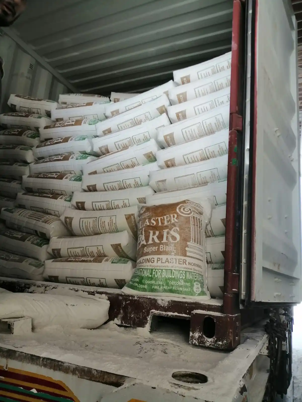 Egypt Building Plaster Of Paris Pop White Cement To Apapa Lagos Port ...