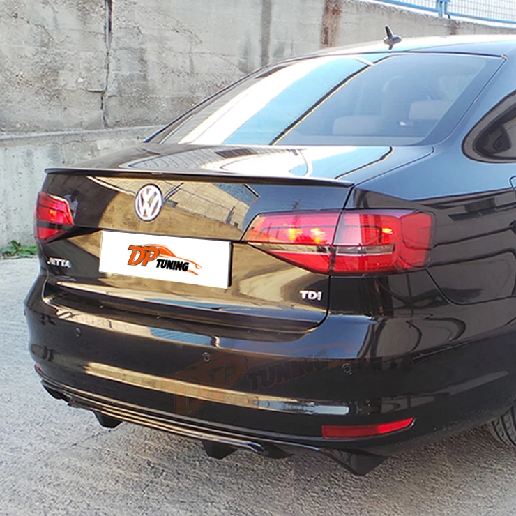 V.W Jeta MK6 Facelft i2014 - 2018 R Style Rear Diffuser Left Dual ...