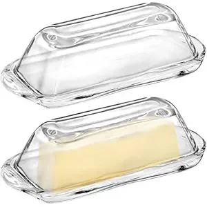 Transparent Borosilicate Glass Butter Dish Handmade Top Selling ...