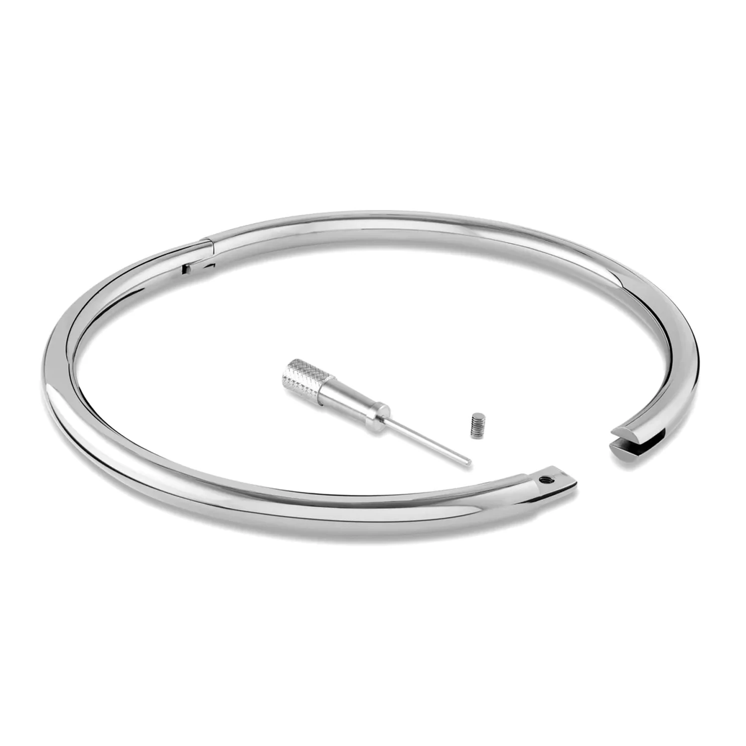 2023 New Design 6mm Locking Eternity Collar Polished Stainless Steel 24 ...