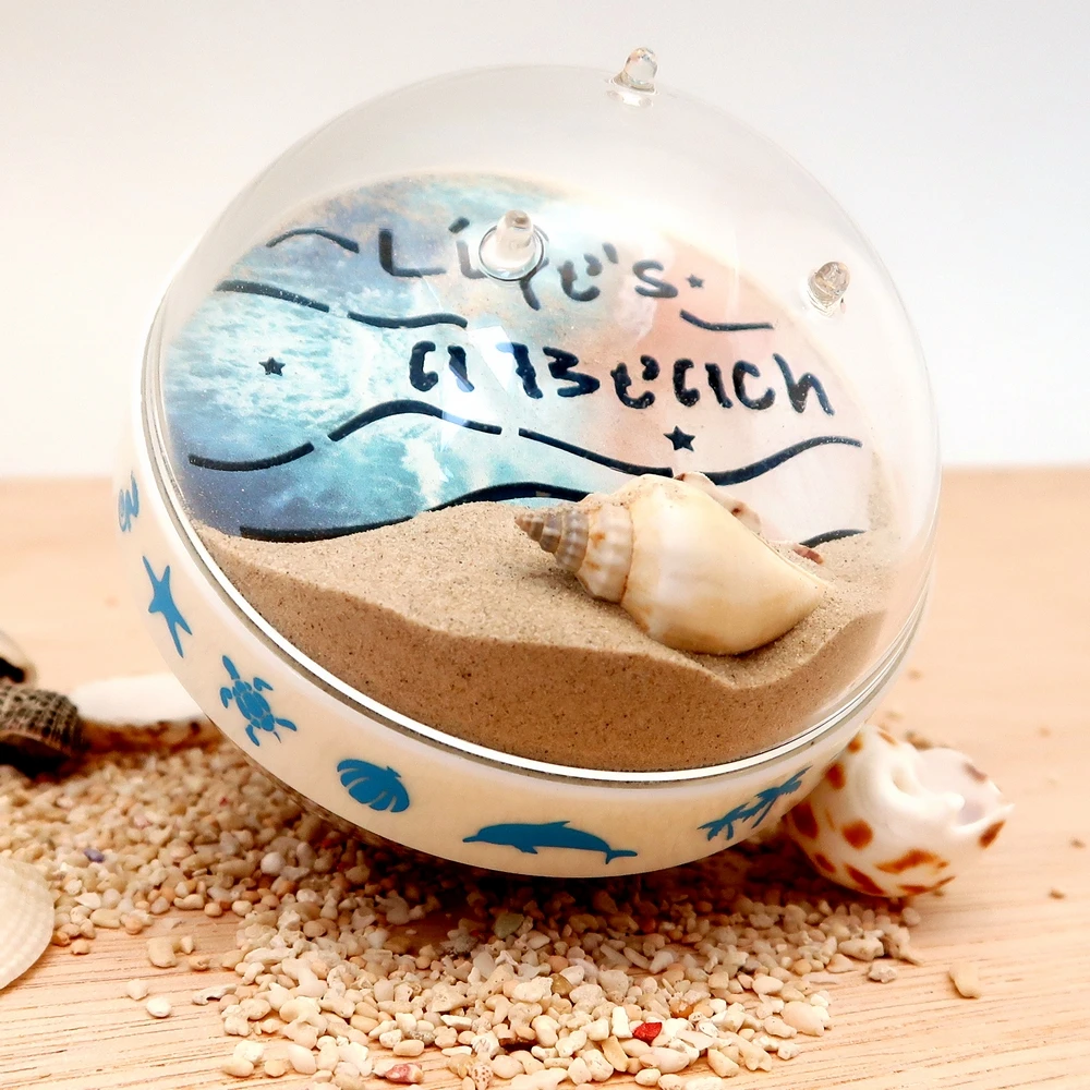 Beach Decor 3 Inches Sand Globe - Natural Sand Souvenirs
