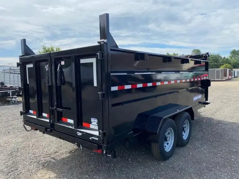 High Quality 7 Ton 4-Wheel Hydraulic Back Tipping Trailer Farm Small ...