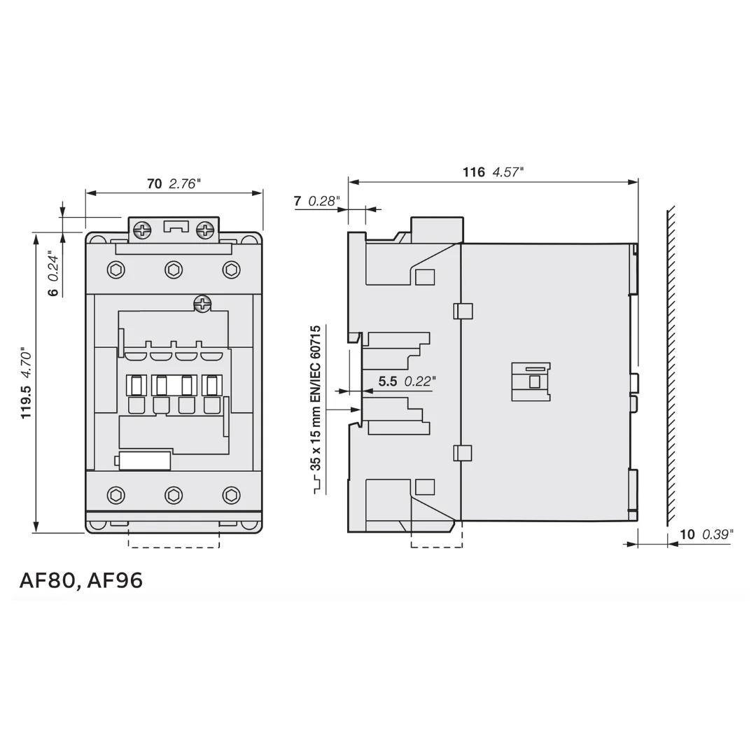 Electrical Industrial ABB Contactor with Screw Terminals ABB Contactor AF80-30-11-13 100-250V 50 ...