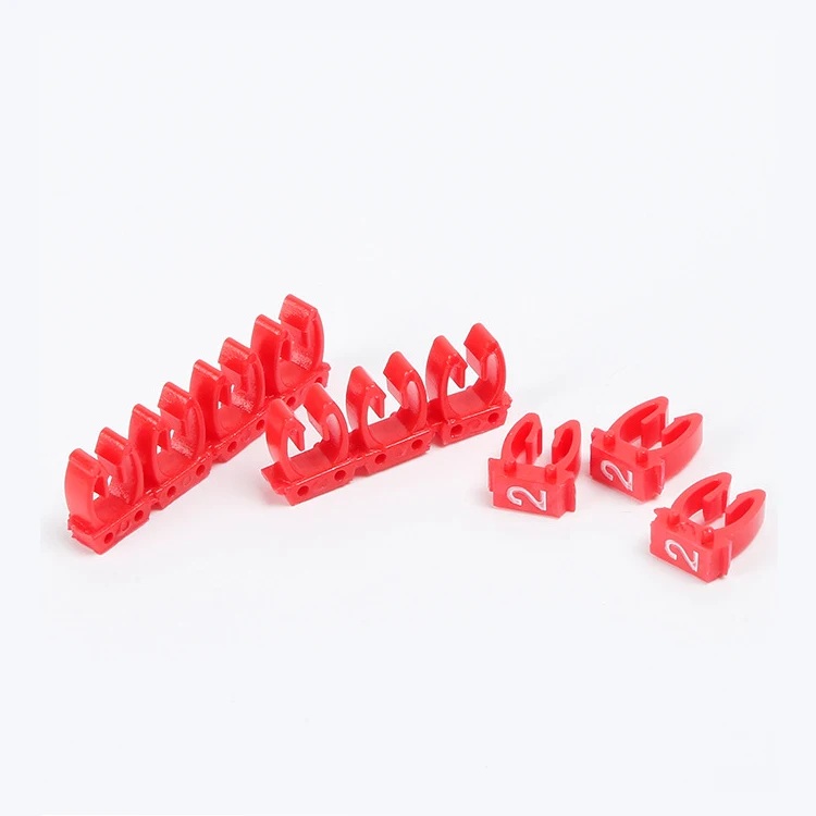 M-type Open Snap-on Colourful Cable Markers Digital Numbering Tube Wire ...