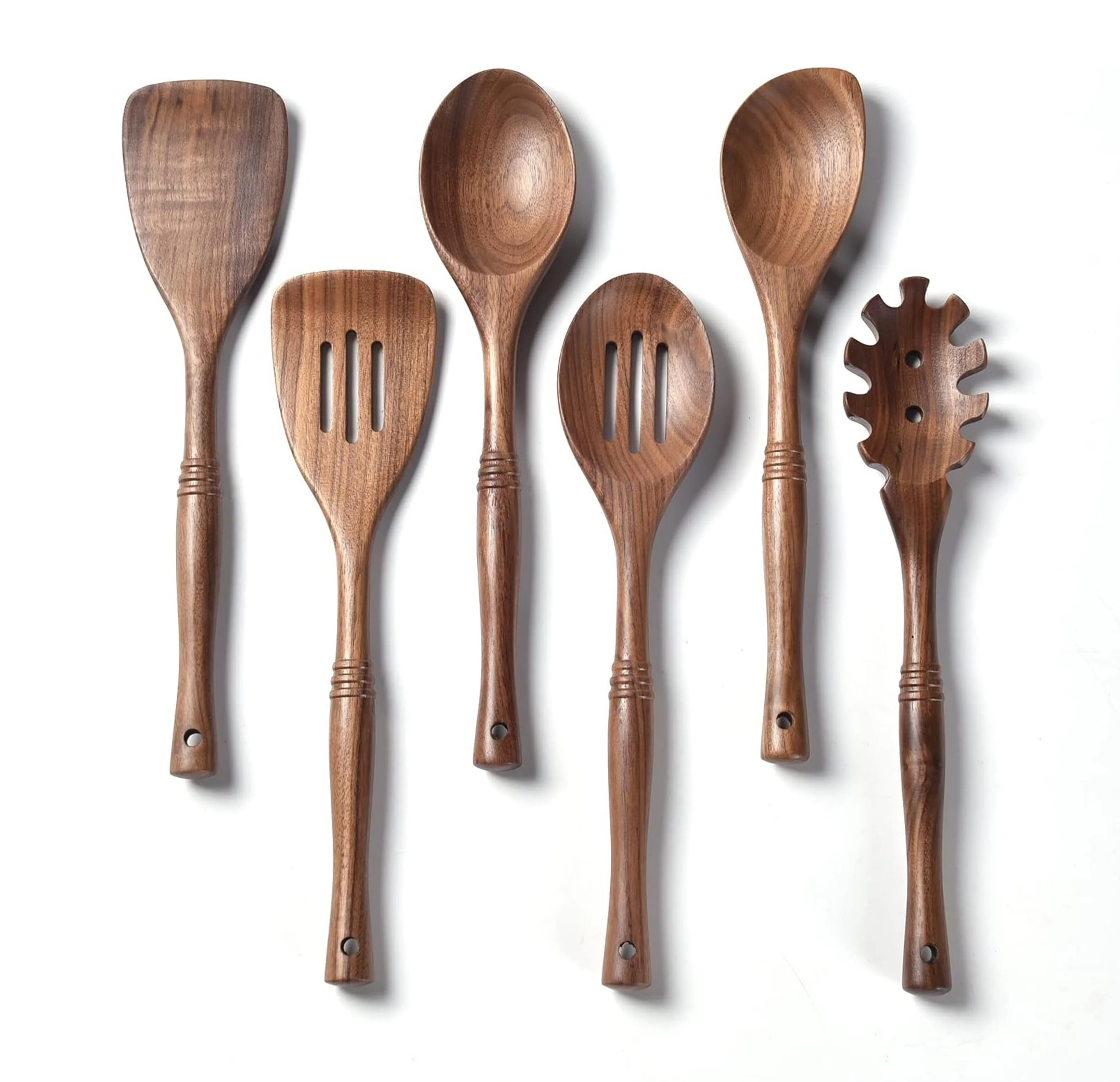 Premium Handmade Wooden Kitchen Utensil Set Different Types of Spoons ...