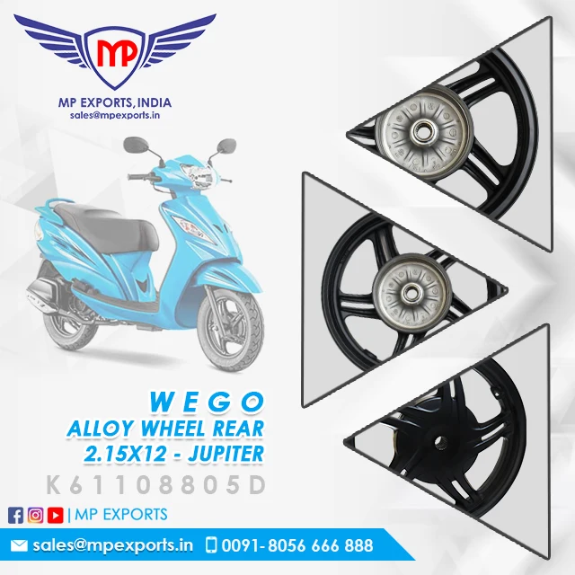 Genuine Spare Parts Seller TVS Jupiter Alloy Wheel Rear Available at ...