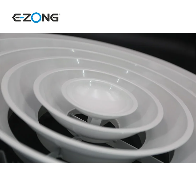 Powder Coating Aluminum Round Shaped Duct Installed Air Diffuser For ...