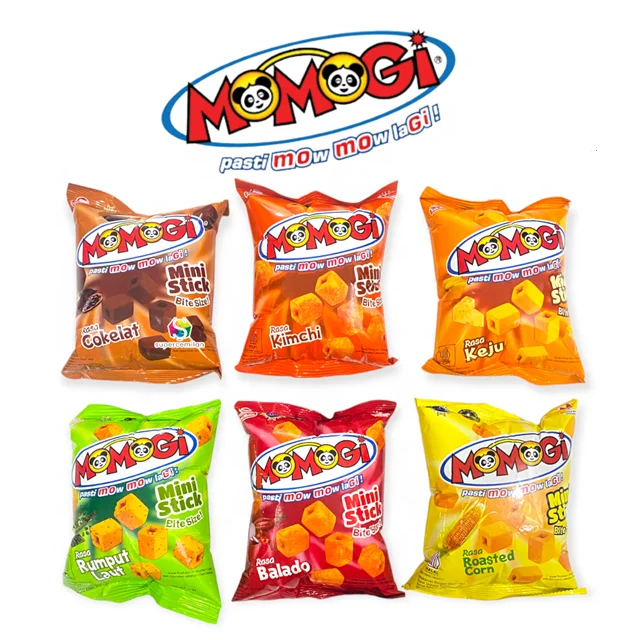Snack Food Grain Momogi Crispy Texture Stick Mini Bite Size Puffs Snack ...