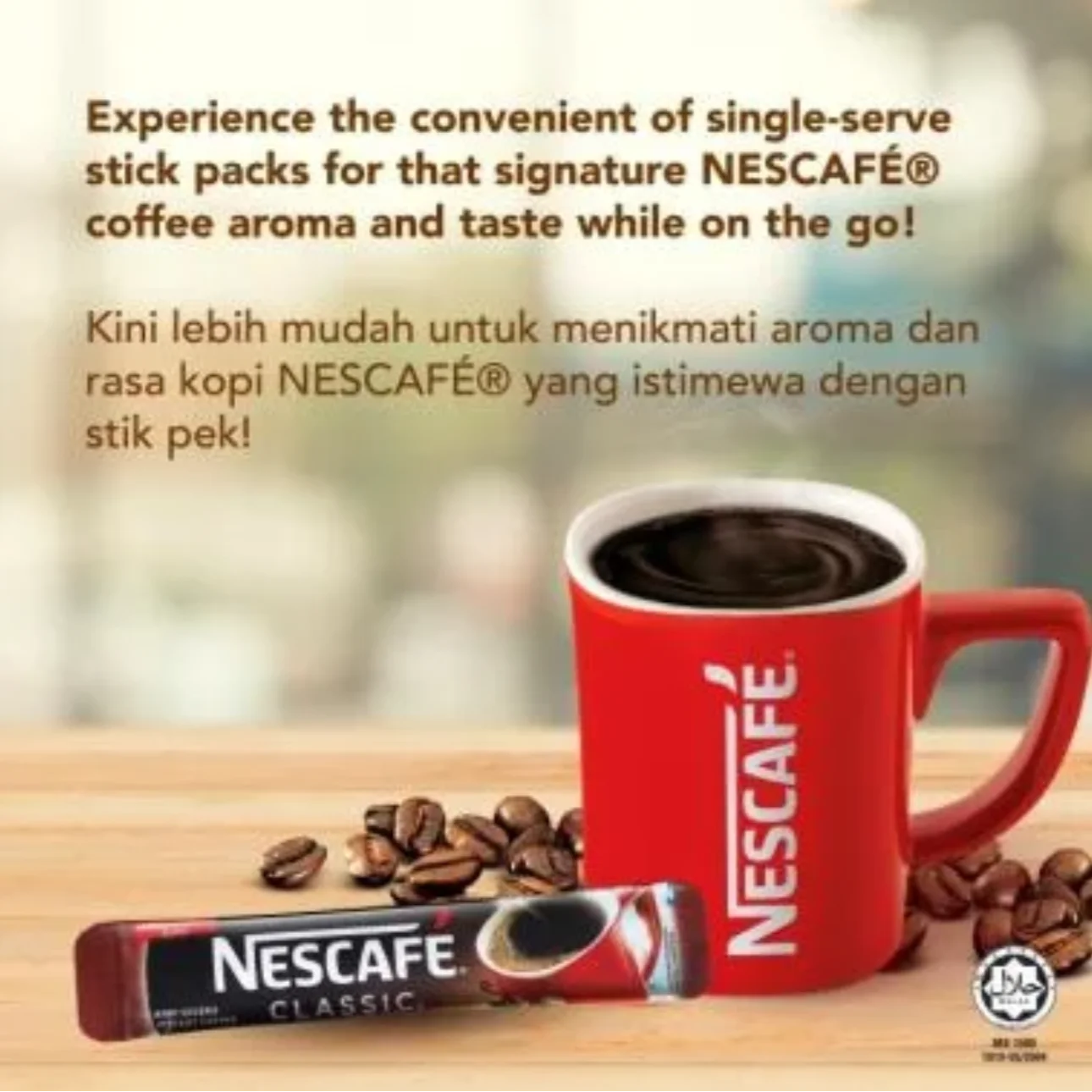 Malaysia Export Sugar-Free NES-CAFE Classic Instant Coffee Stick Mellow ...