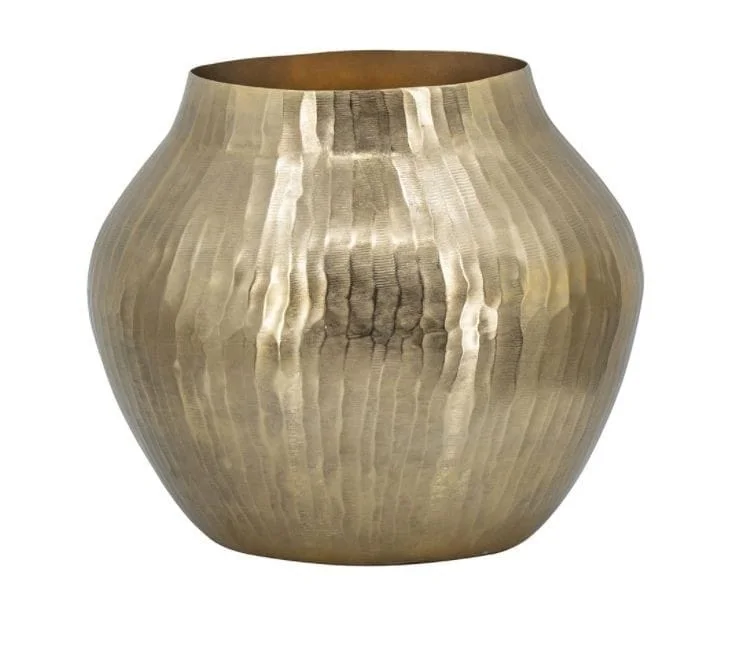 Shiny Antique Finishing Metal Flower Vases Party Ware Decorative ...