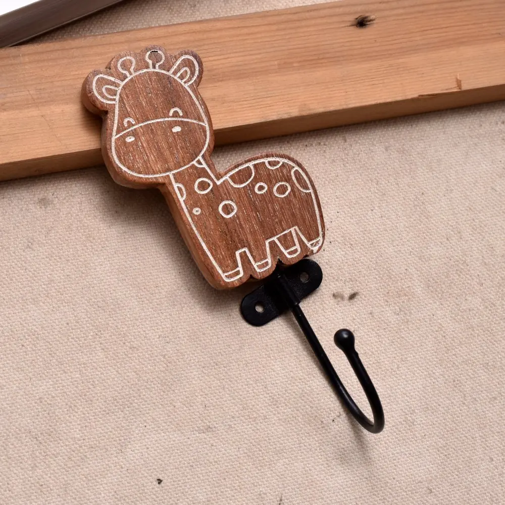 Wholesale Animal Wall Hooks Girrafe Kids Room Hooks Brown Heavy Duty ...