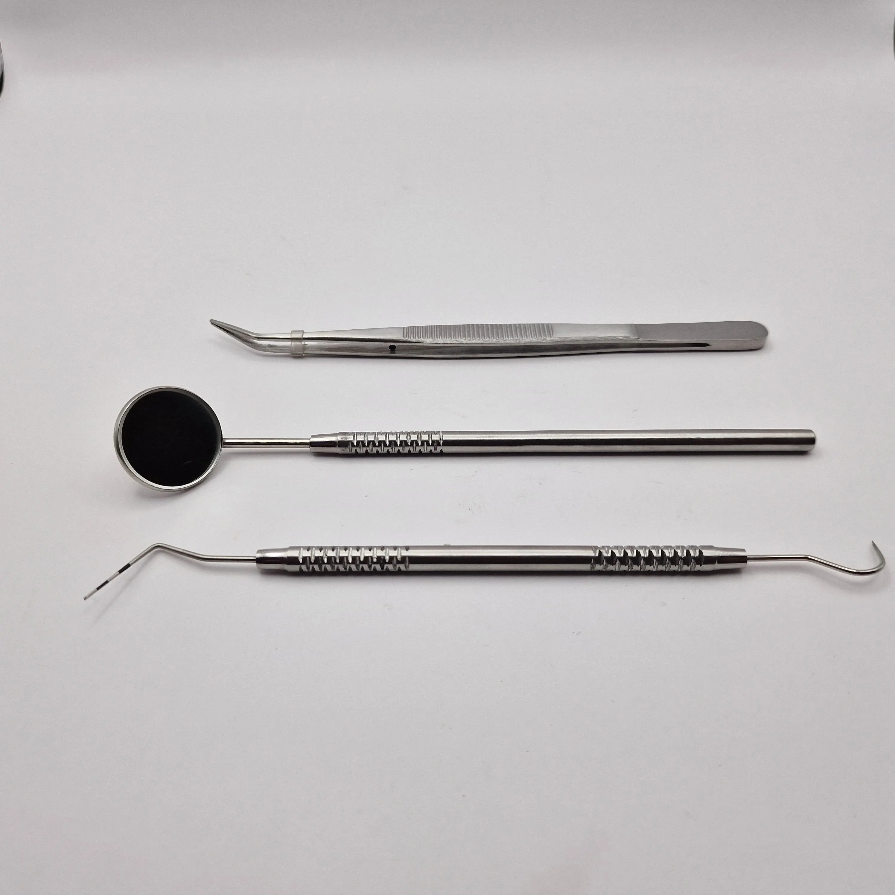 Complete Basic Dental Examination Kit with Mirror Tweezers Probe ...