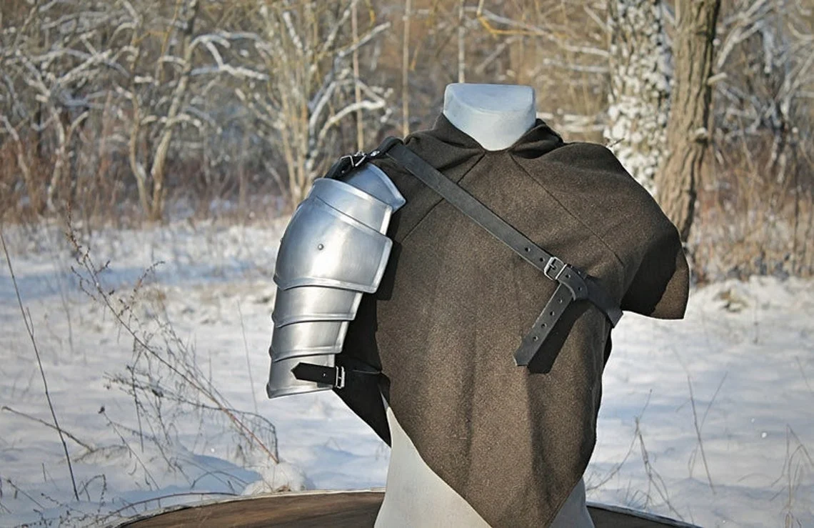 Medieval Steel Pauldron Single Pauldron Larp Armor Larp Pauldron ...