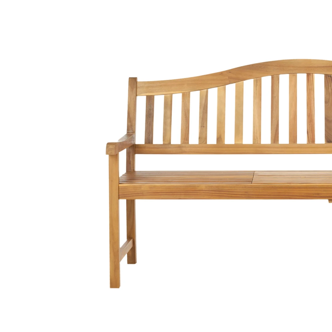 Outdoor Teak Solid Wood Garden Bench Slatted Design With Pop Up Table ...