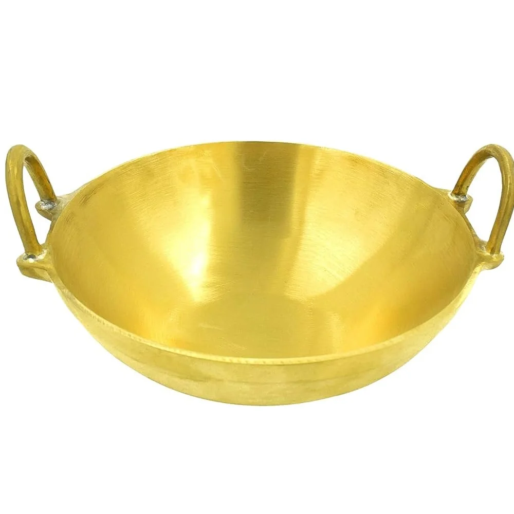 Advantageous Design Brass Kadai Hammered Round Shape Serving Food ...