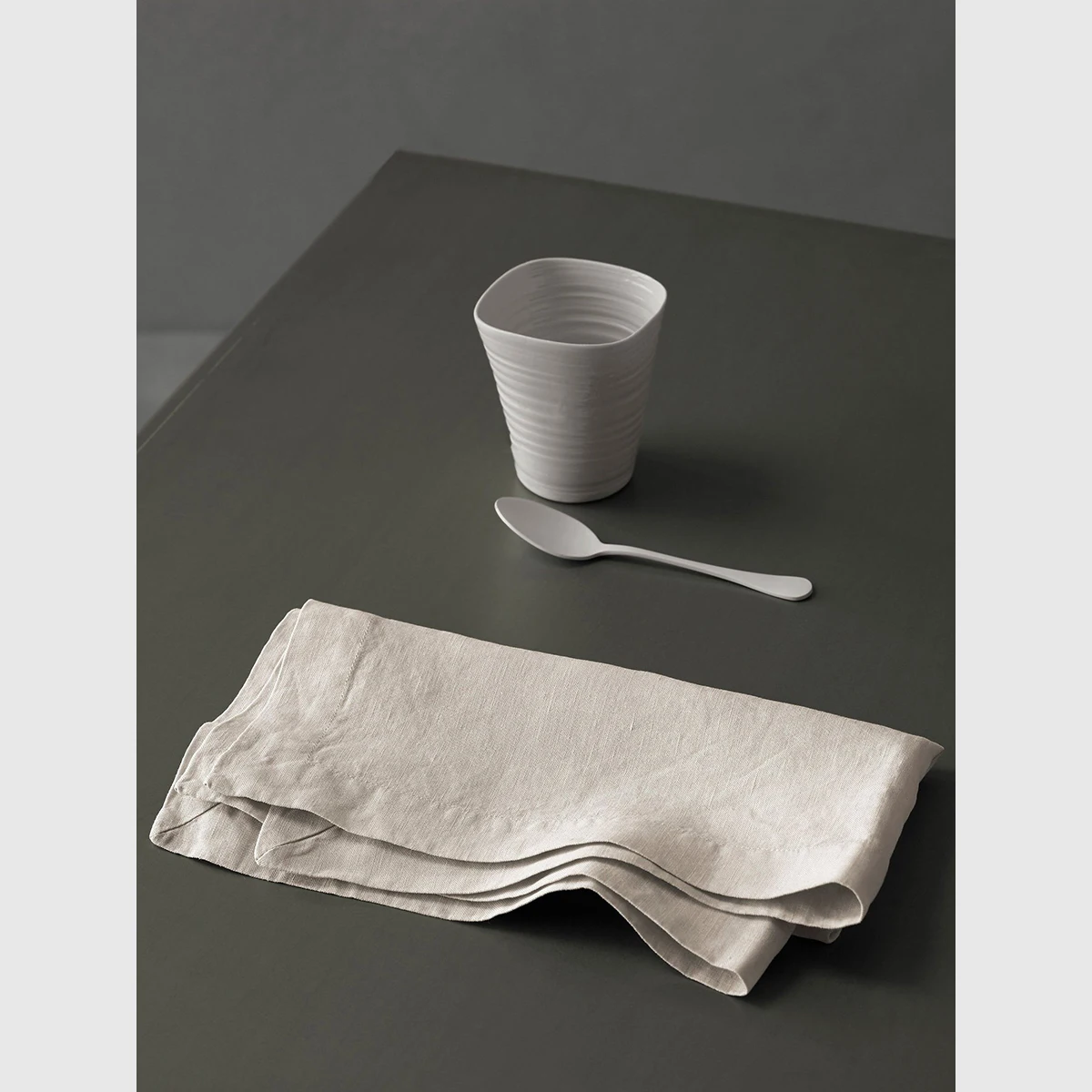 High Quality Cream Linen Napkins Handmade Embroidered Square Linen ...