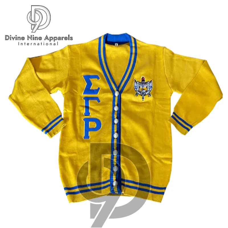 Sigma Gamma Rho Cardigans Custom Made Acrylic Embroidered Crest ...