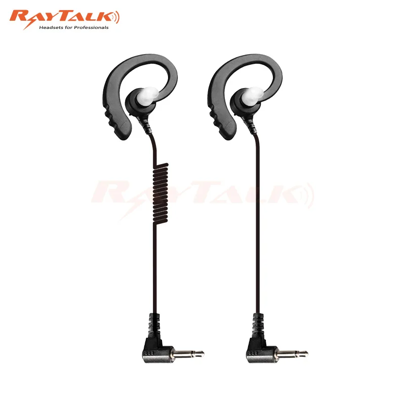 G Shape Soft Ear Hook Earpiece Headset 3.5mm Plug Ear Hook Listen Only ...