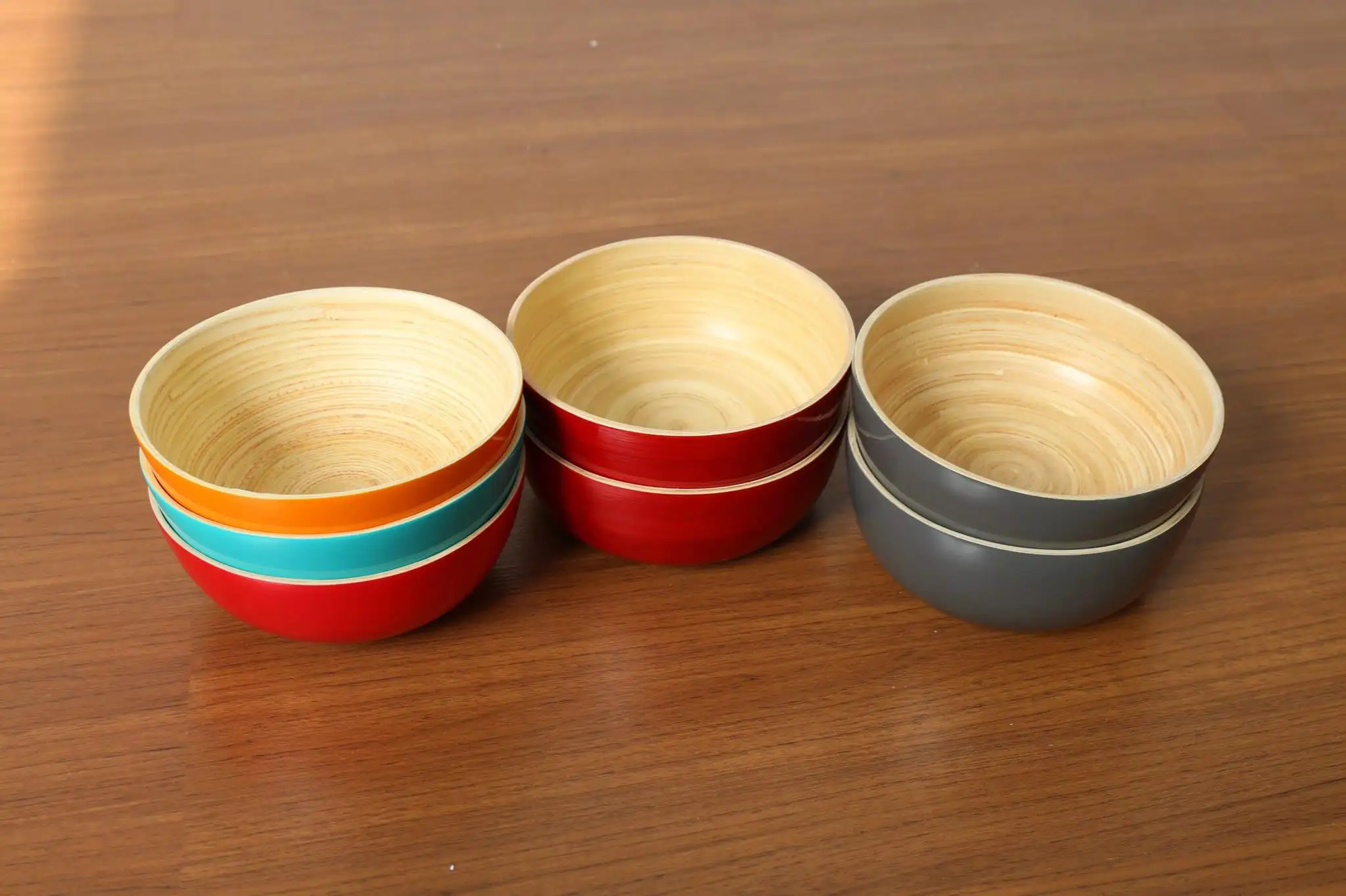 COLORFUL BAMBOO BOWLS SMALL and BIG SIZE BAMBOO SALAD BOWL - Premium ...