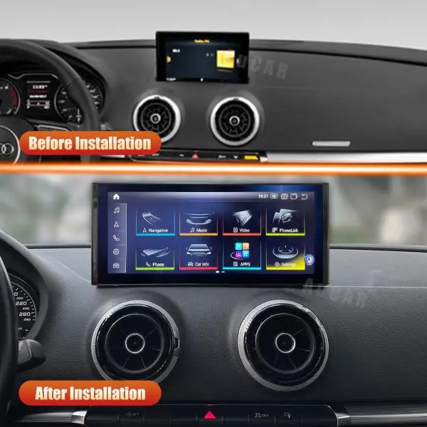 Aucar 12.3 Inch Stereo Head Unit Latest Android 13 Car Video Dvd Player ...