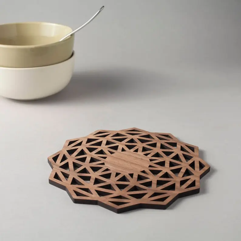 New Custom Design Laser Cut Coaster Engraved Coaster Sets In Mdf ...