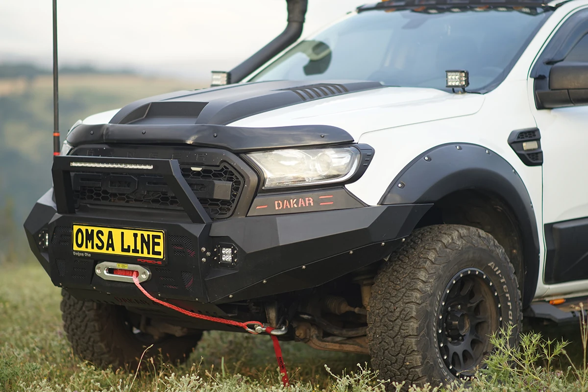 Black Stainless Steel Front Bumper Guard Front Bumper With Led Lights ...