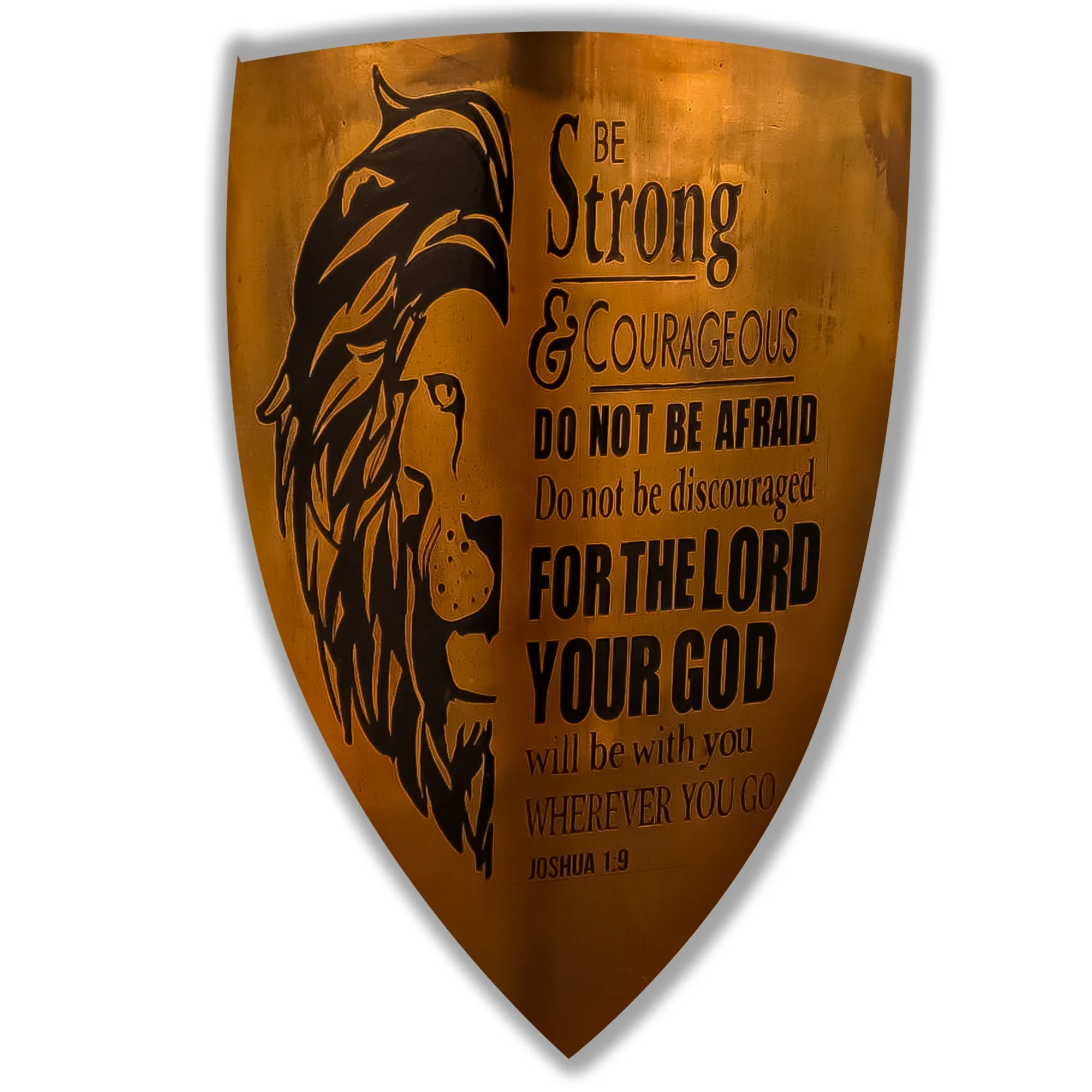 Medieval Knight Iron Shield For Battle With Lion Printing Templar ...