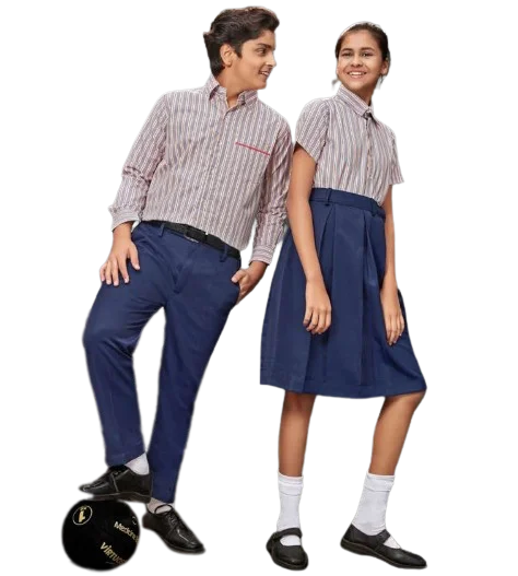 Oem Service Custom Made Logo Short Sleeve School Uniforms Dress Set For ...