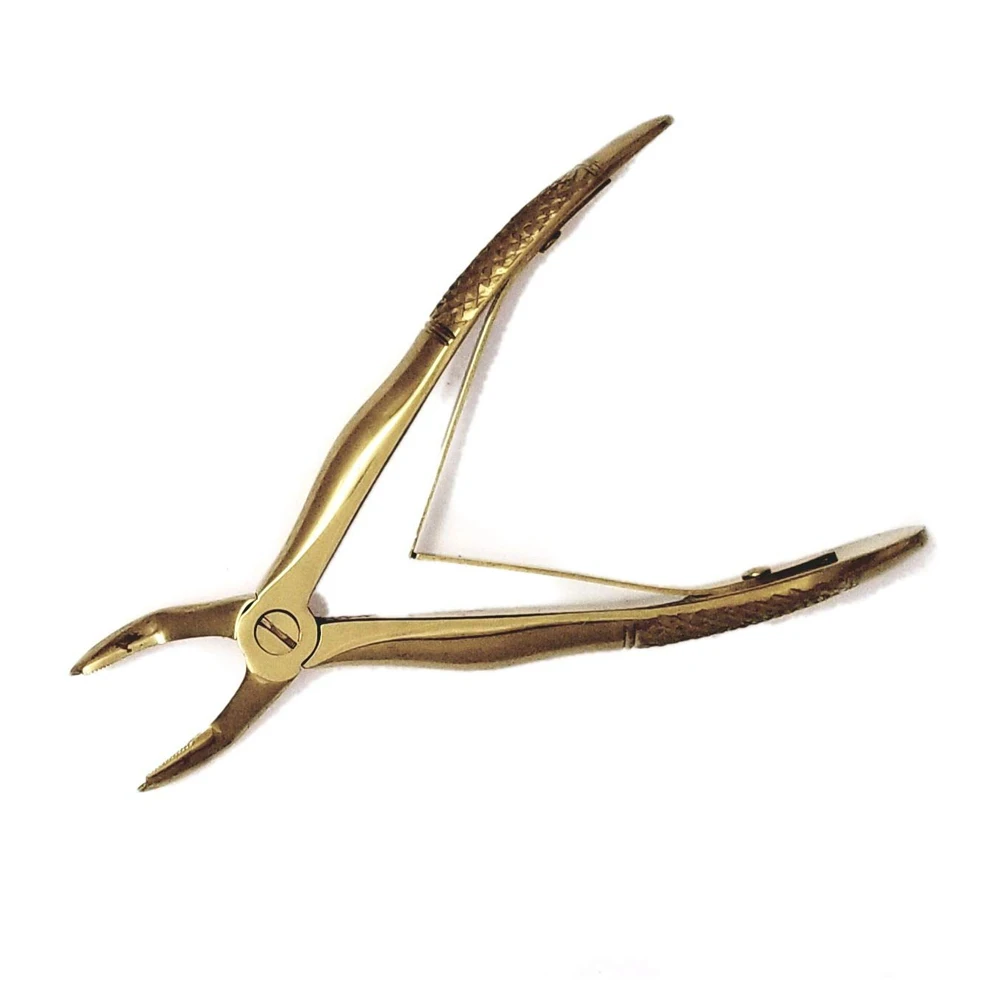 Dental Tooth Extraction Forceps Set Of 7 Gold Plated For Baby Teeth ...