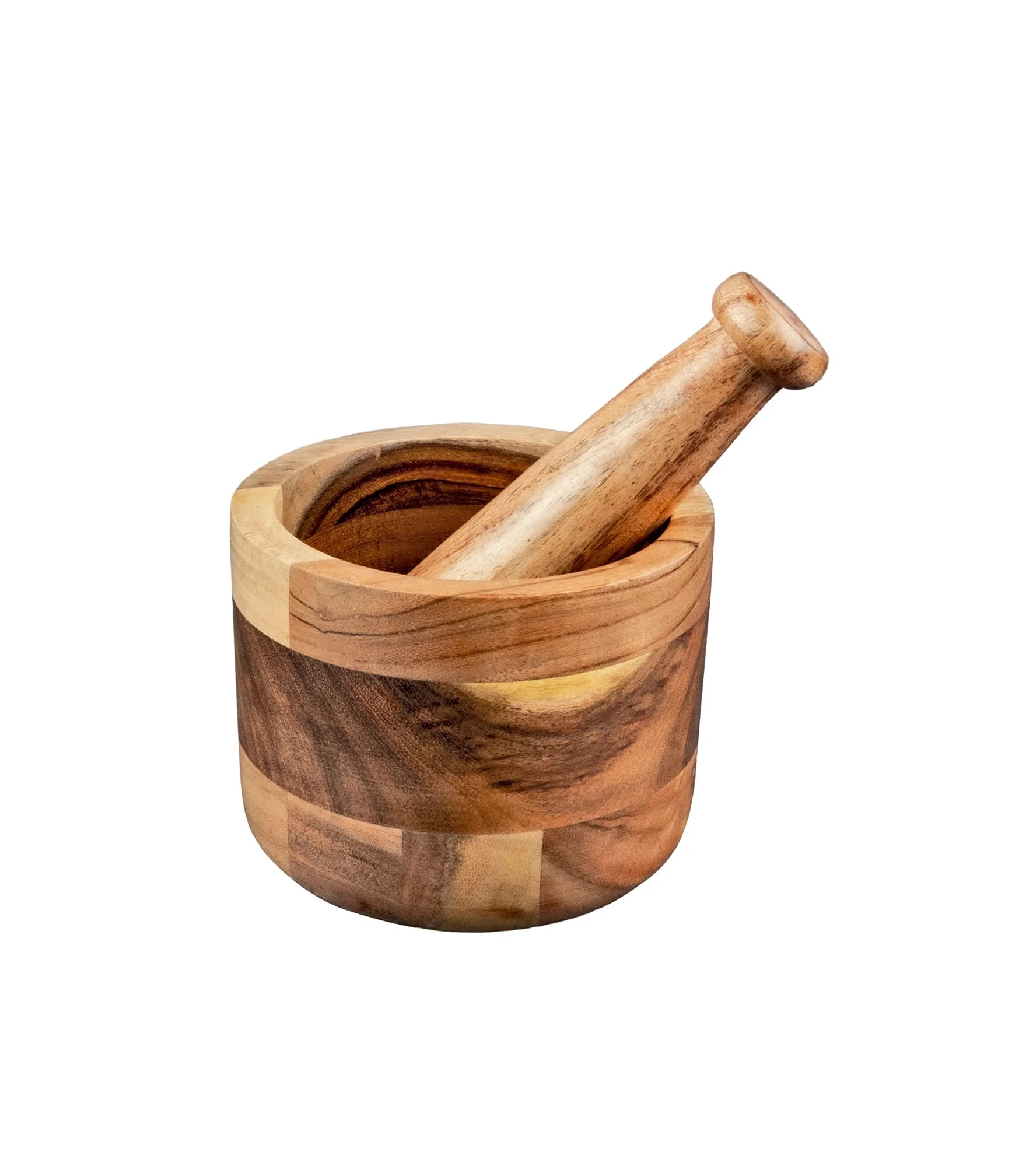 Handmade Acacia Wood Mortar and Pestle - Perfect for Herbs
