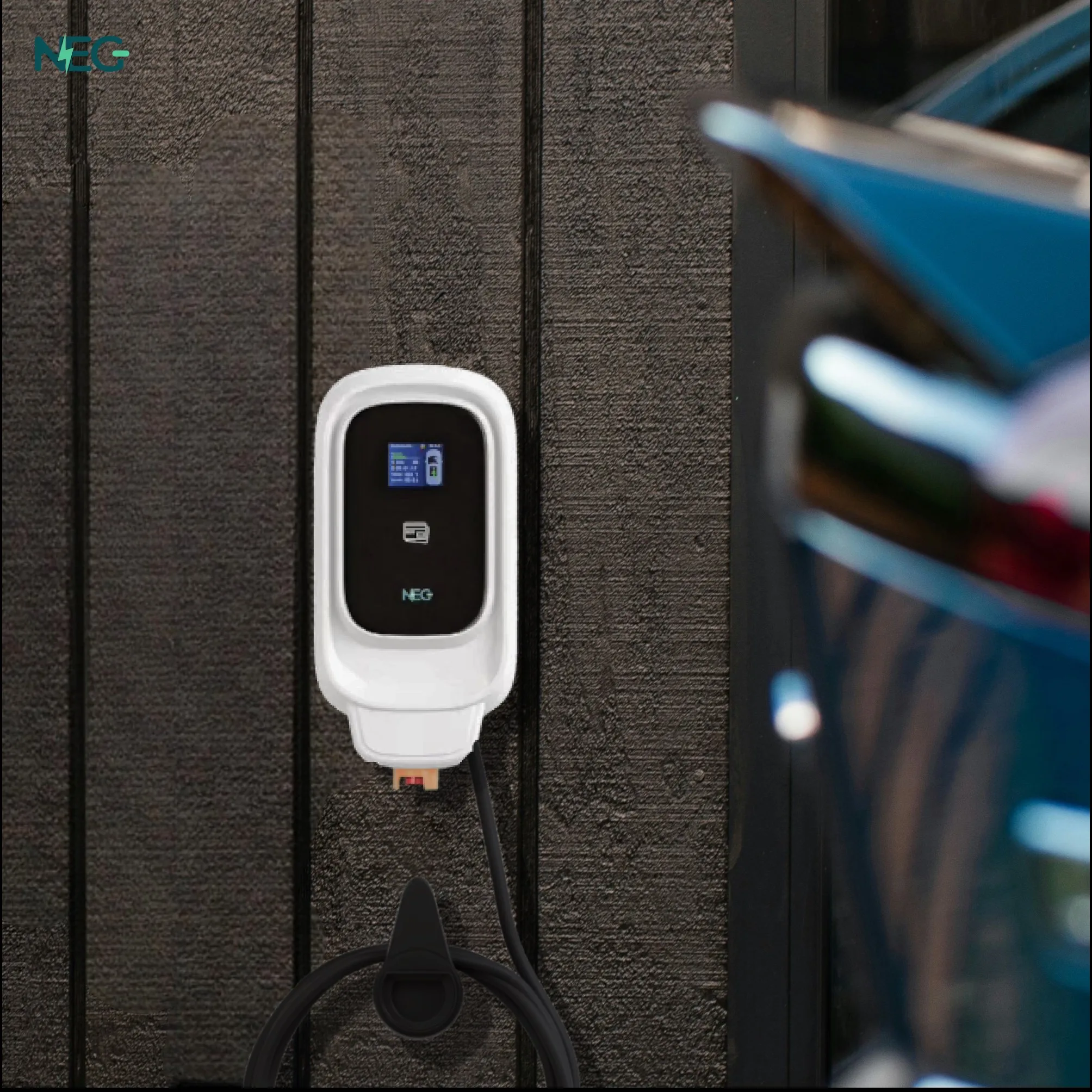 NEG Power New White AC EV Charger Smart Wall-Mounted Charging Station ...