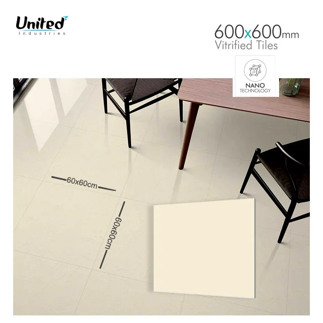 Living Room Porcelain 60x60 Vitrified Floor Tiles 600x600 mm Best View ...