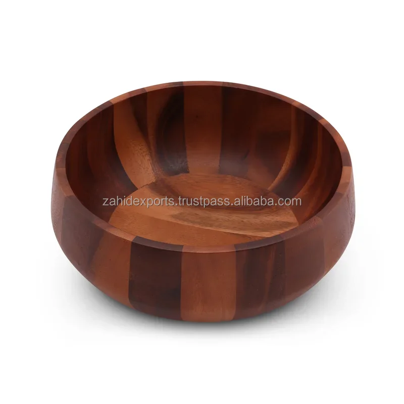Indian Classic Raw Mango Wood Pasta Bowl Hand Made For Salad Bowl - Buy ...