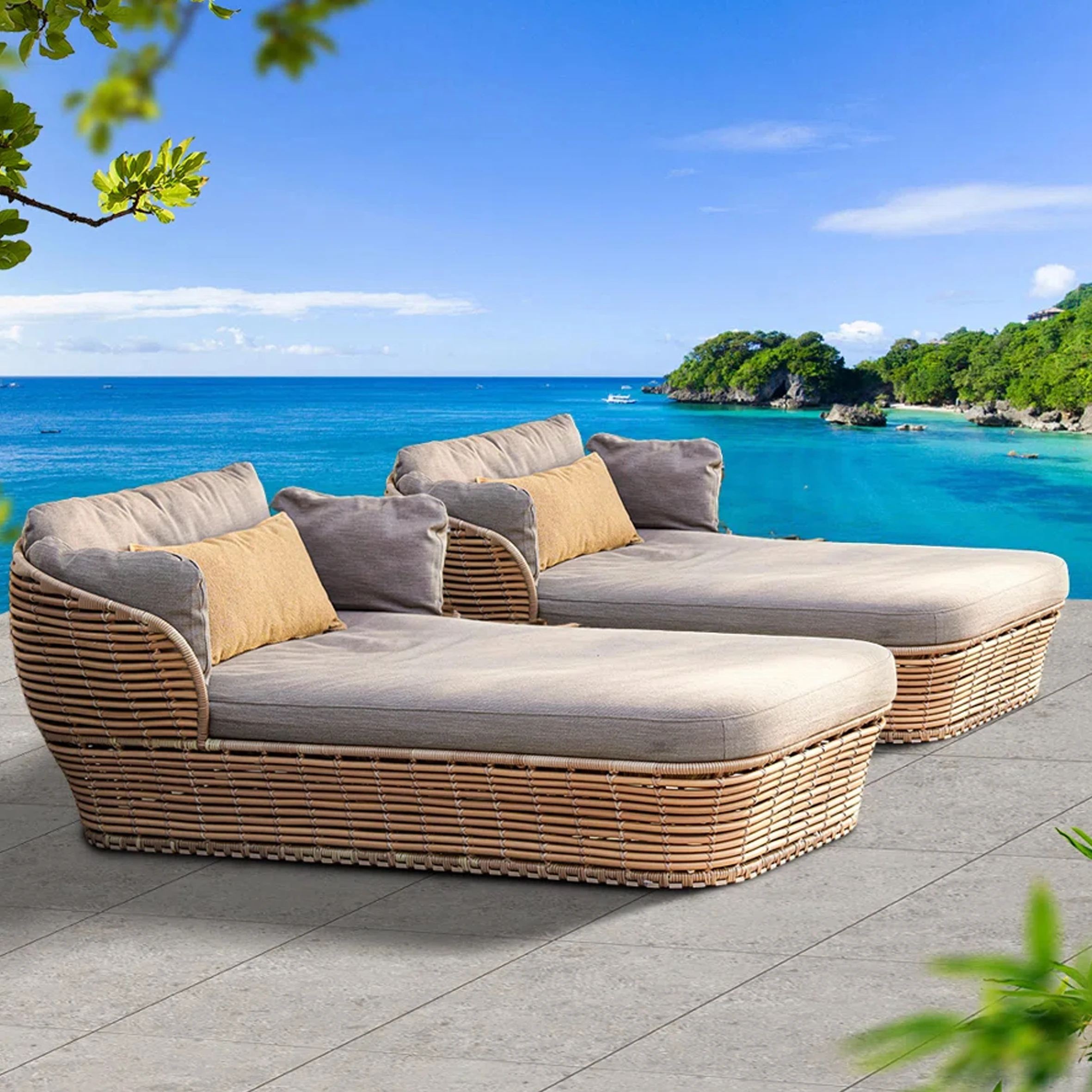Outdoor Modern Daybed Modern Pool Chair Outdoor Sunbed Beach Side ...