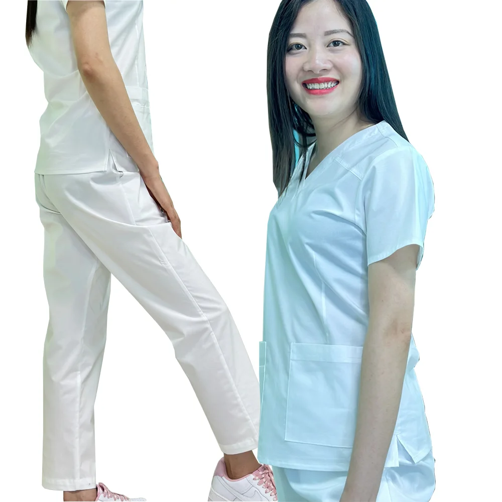 Top Nurse Scrubs Hospital Uniform Medical Clothes Scrubs Sets Anti ...