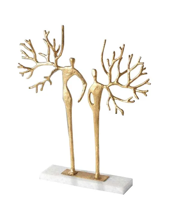 Modern Table Top Sculpture Branch Man and Woman Sculpture for Office ...