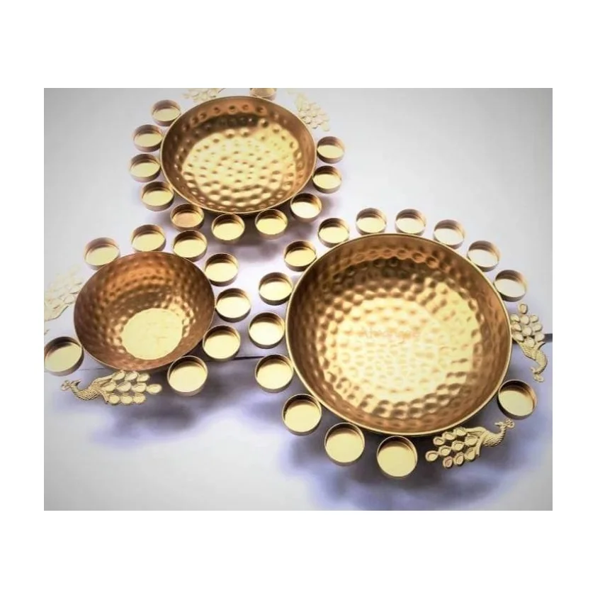 Floral Metal Brass Urli For Wedding Decor Welcome Gift Luxury ...