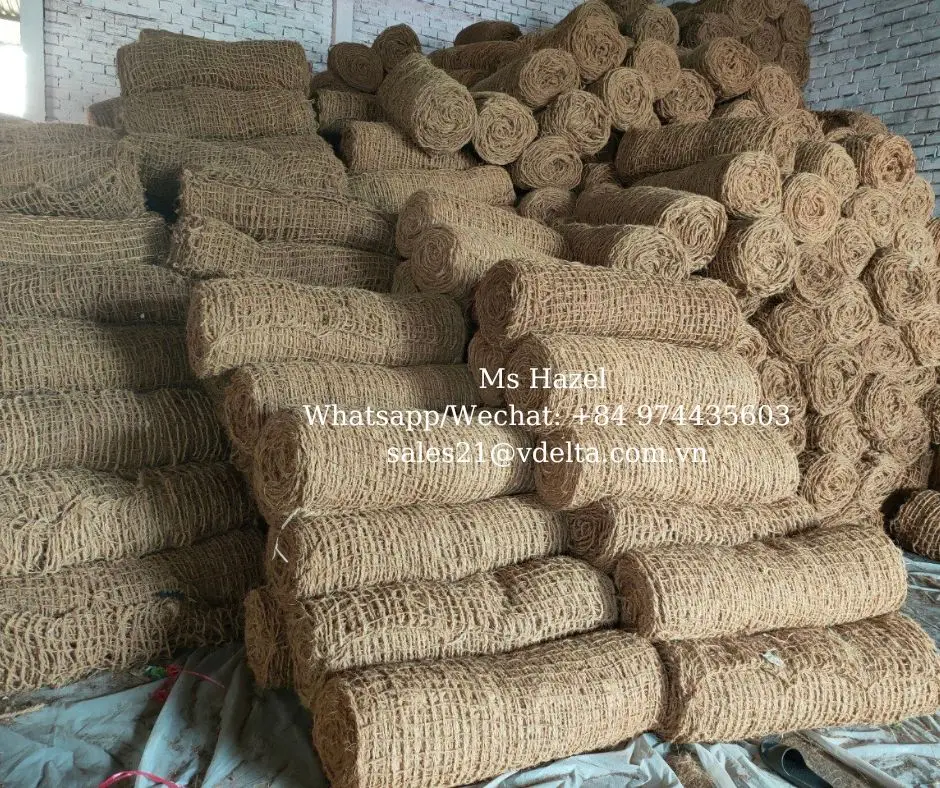 RAW MATERIAL COCONUT FIBER NET for EXPORT from Vietnam