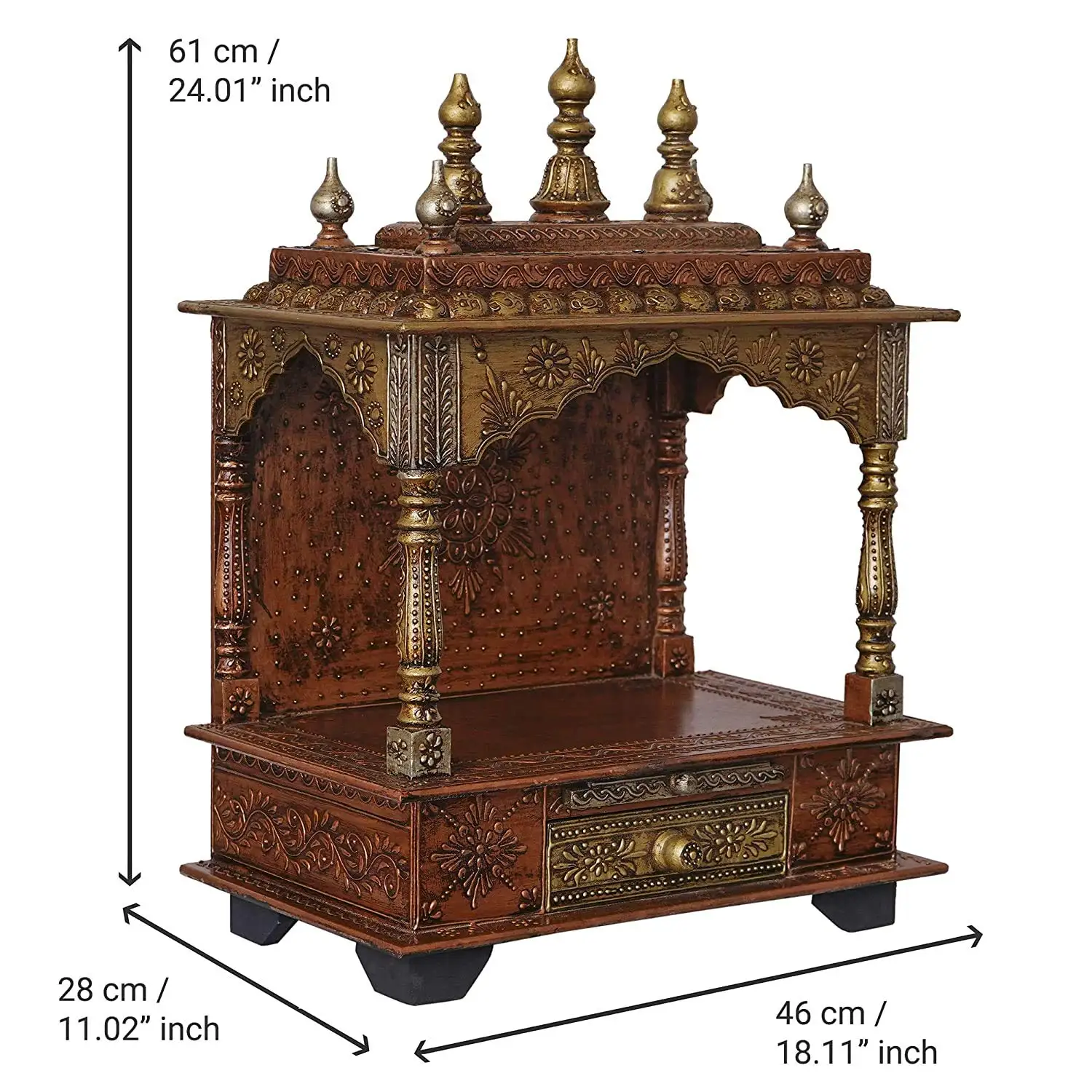 Wooden Temple Stand For Home/temple For Home/temple For Home And Office ...