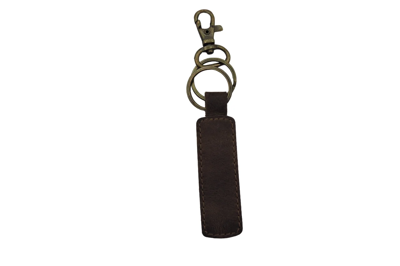 Vintage Buffalo Leather Key Ring Car Keychain Universal Key Fob ...