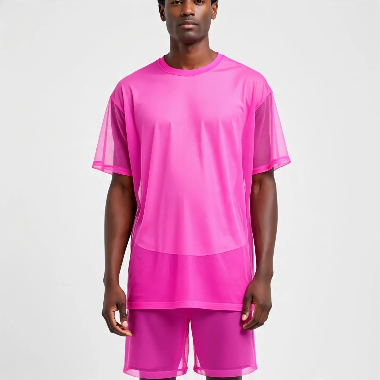 Sexy Transparent Sheer See Through Mesh Long Sleeve T Shirt Men ...