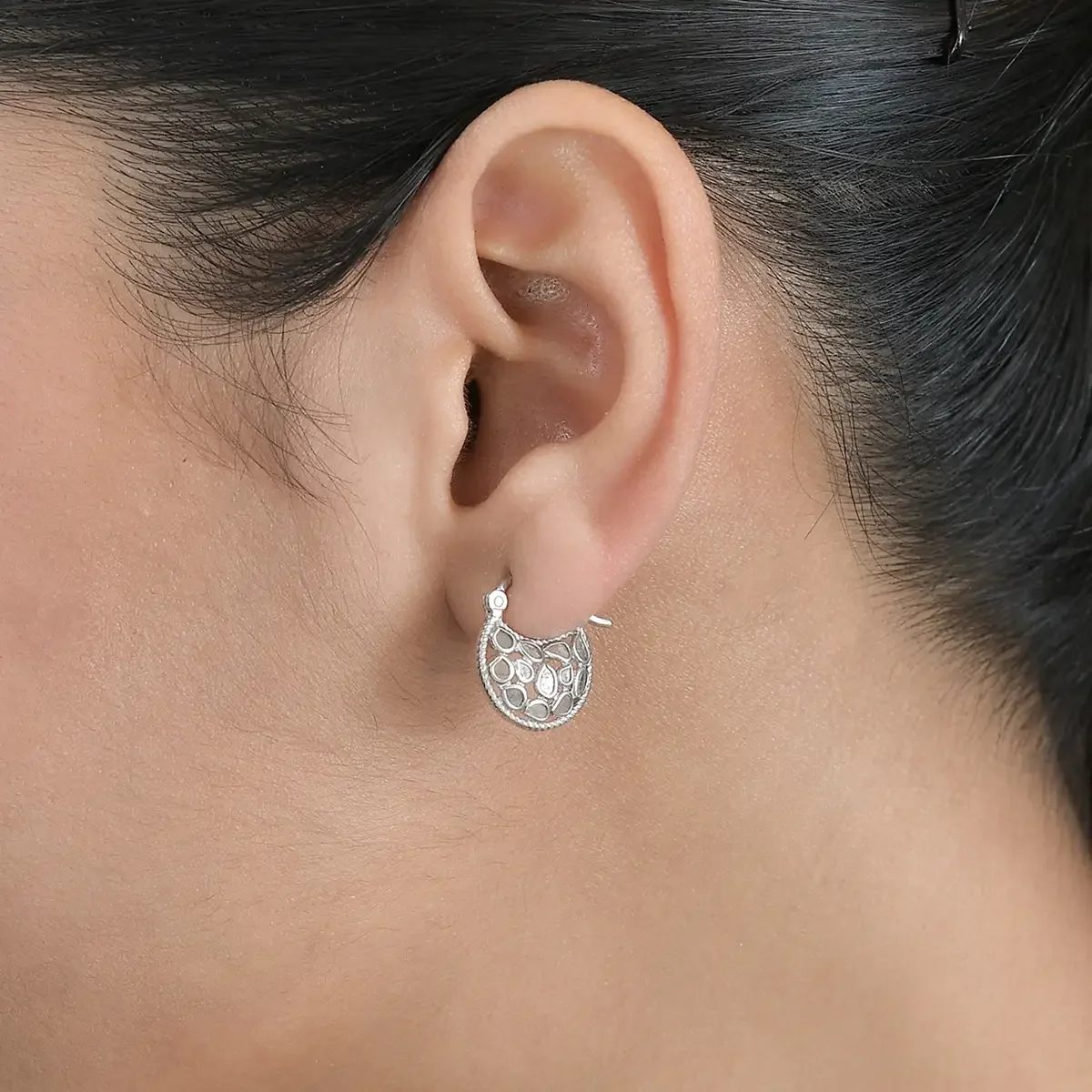 Artistic Elegance: Artisan Crafted Polki Diamond Hanging Earrings In ...