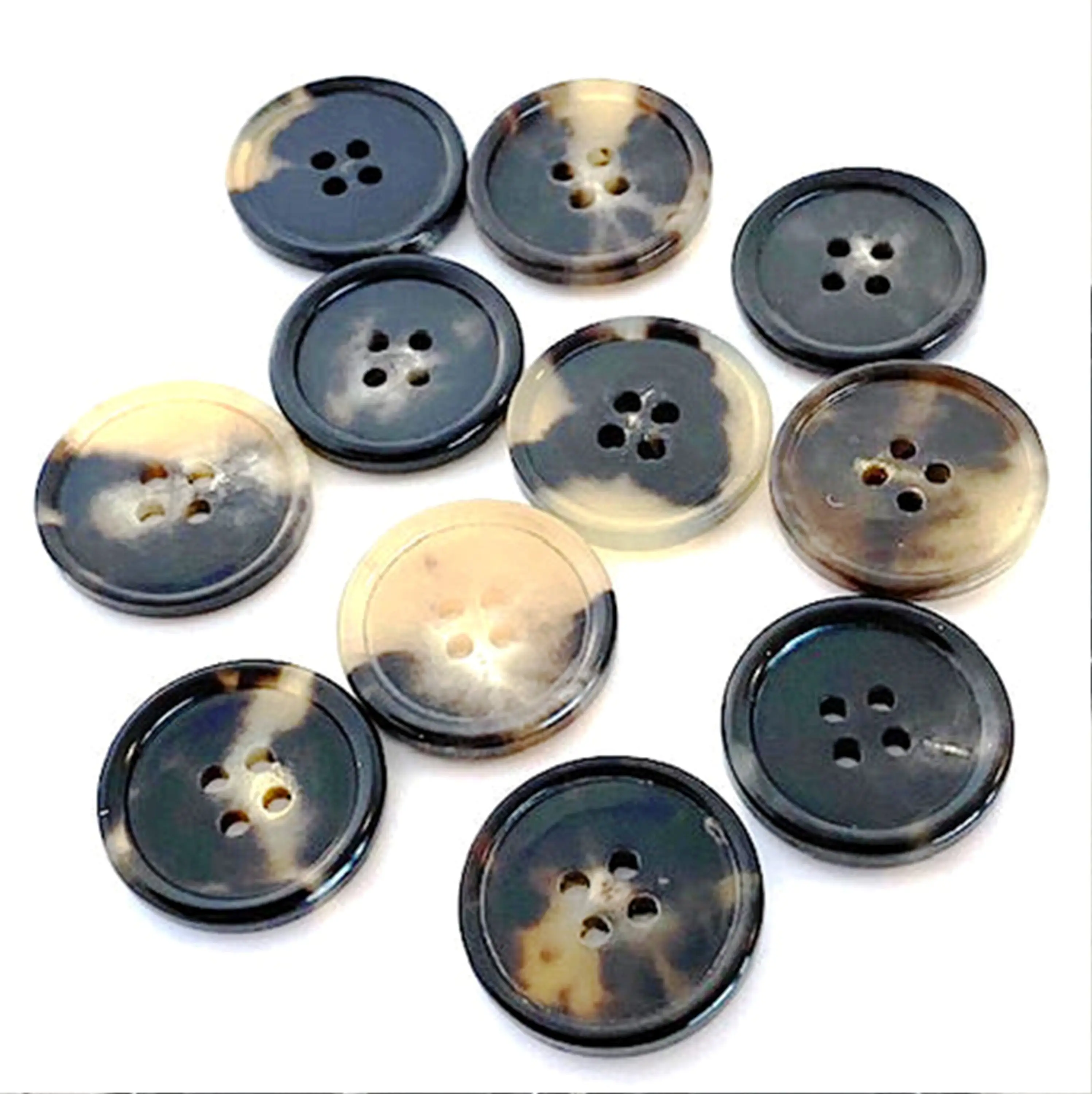 Black 30mm Horn Button Real Horn Buttons Set For Blazers Suits Coats ...