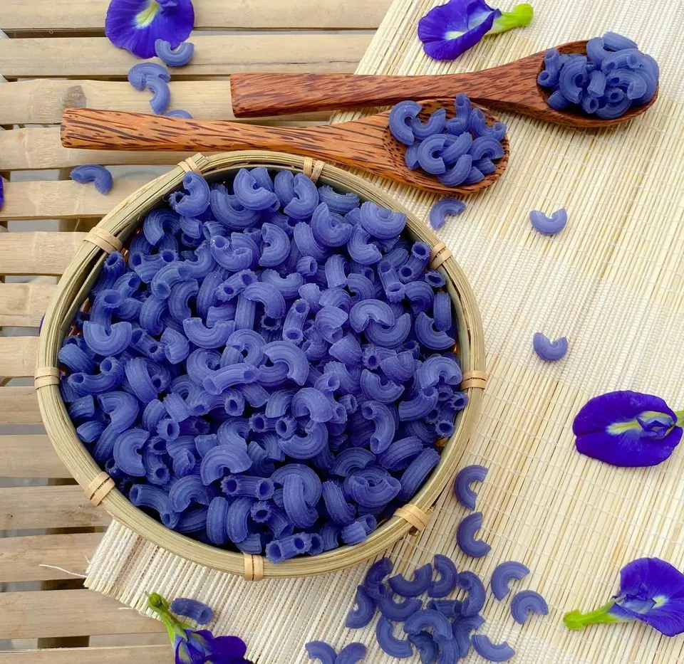 Purple Pasta Made From butterfly Pea Color Catch Eye with Competitive ...