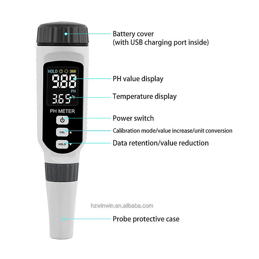 Smart Sensor PH828+ - Precision PH Meter for Water Quality