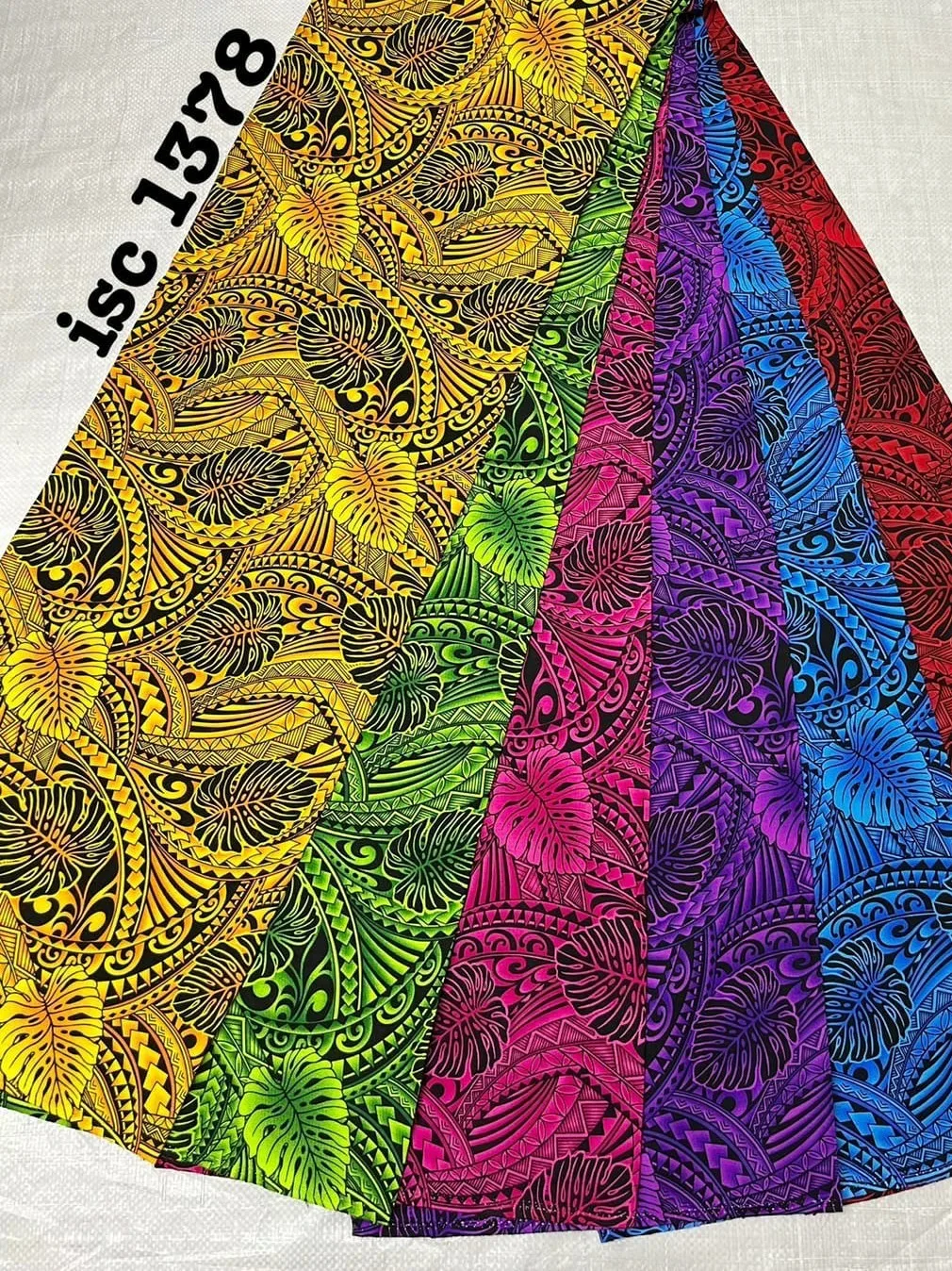 Shop Our 100% Pure Rayon Fabrics with Polynesian Designs