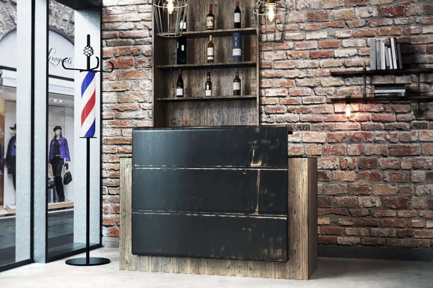 Made In Italy Vintage Reception Desk Kone For Hairdresser And Barbers ...