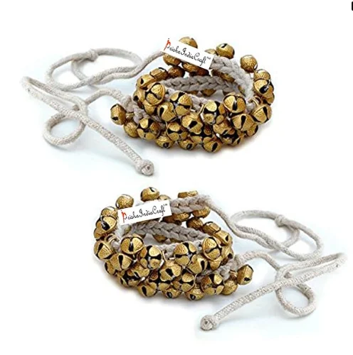 Ghungroo India Cotton String 25 Big Bell Each Pair Kathak Ghungru Bells ...