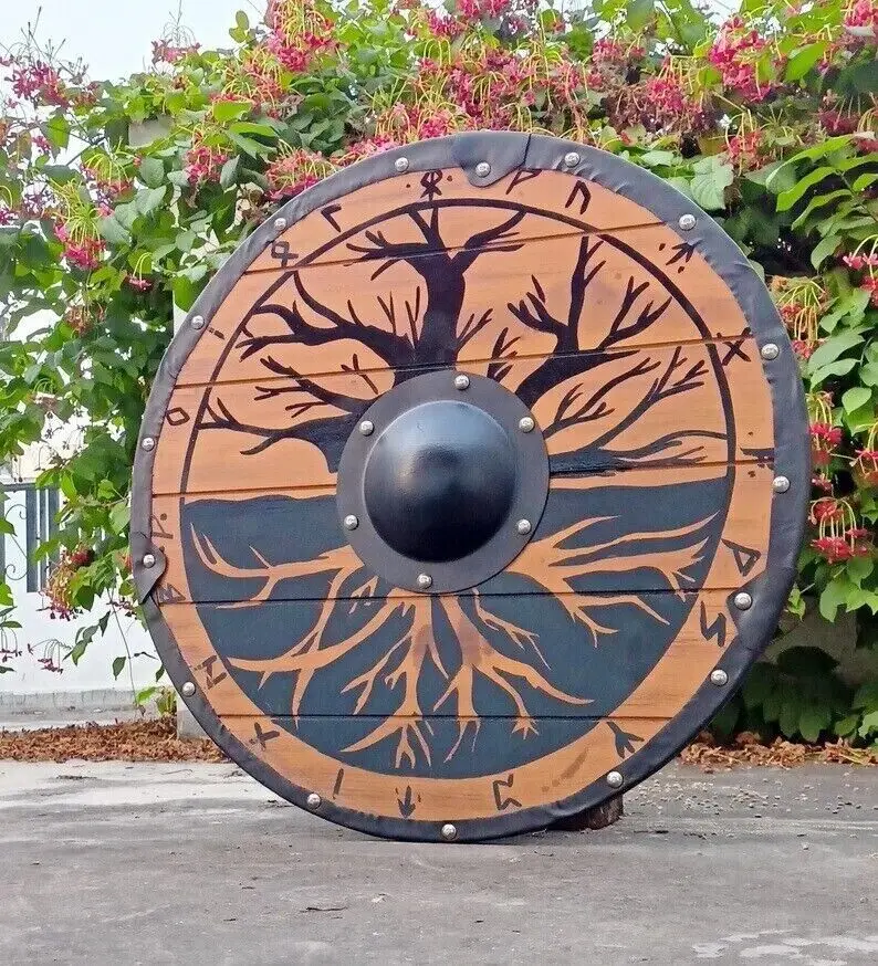 Yggdrasil Viking Norse Mythology Tree Of Life Shield Wooden Cosplay ...