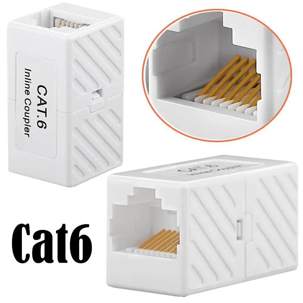 RJ45 Cat6 Coupler Shielded Ethernet Cable Extender CAT6/CAT5E/CAT5 ...
